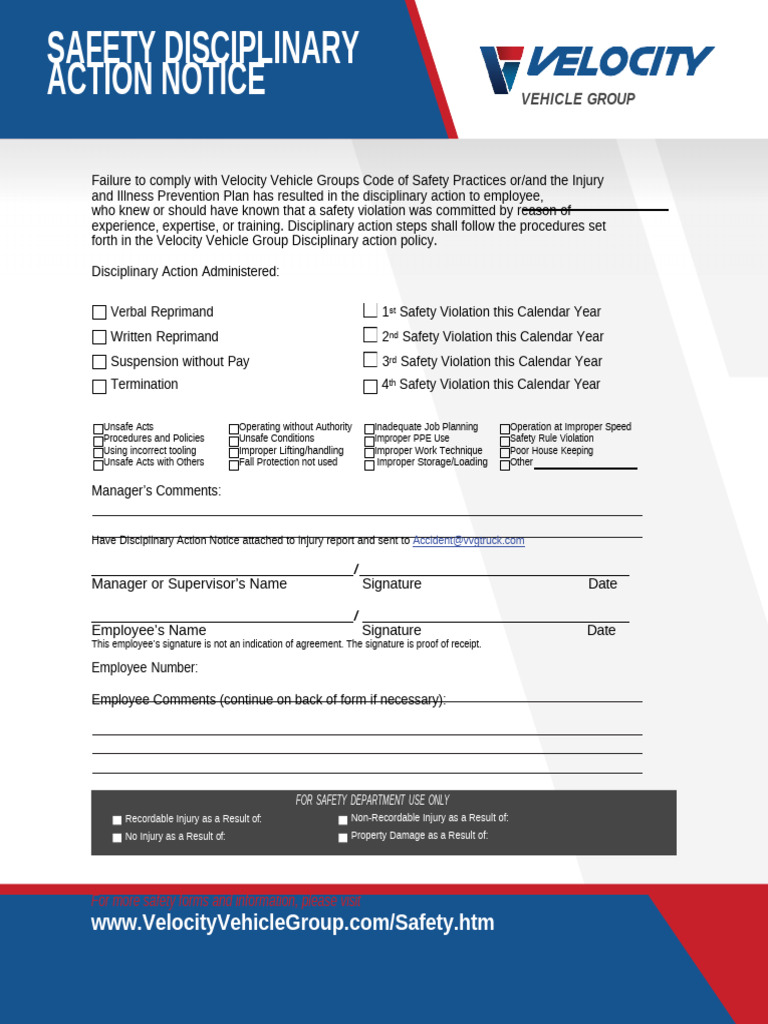 Safety Disciplinary Action | PDF | Labor Relations