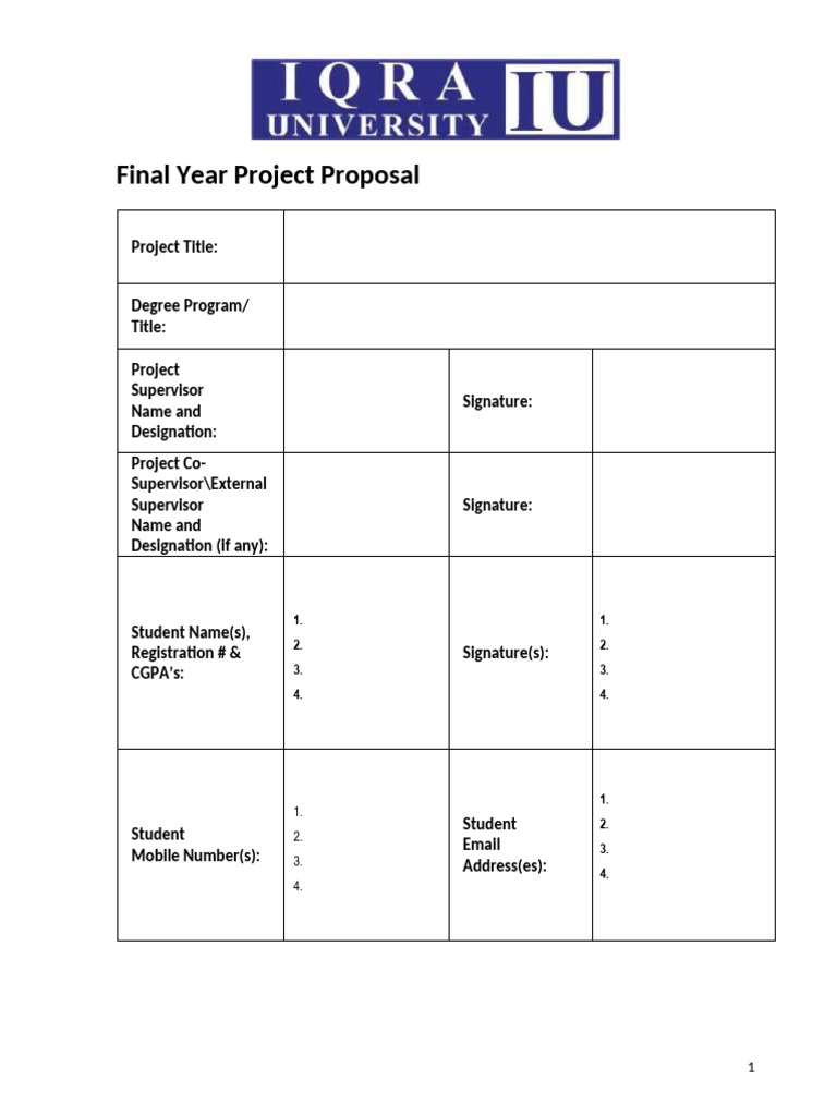 04 - Re - Sample FYP Formal Proposal Form | PDF | Economies | Economic ...