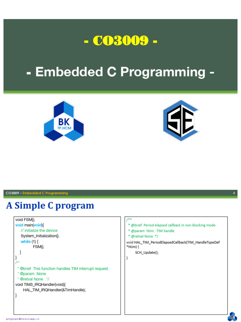 2.2 Embedded C Programming | PDF | Computer Engineering | Computing