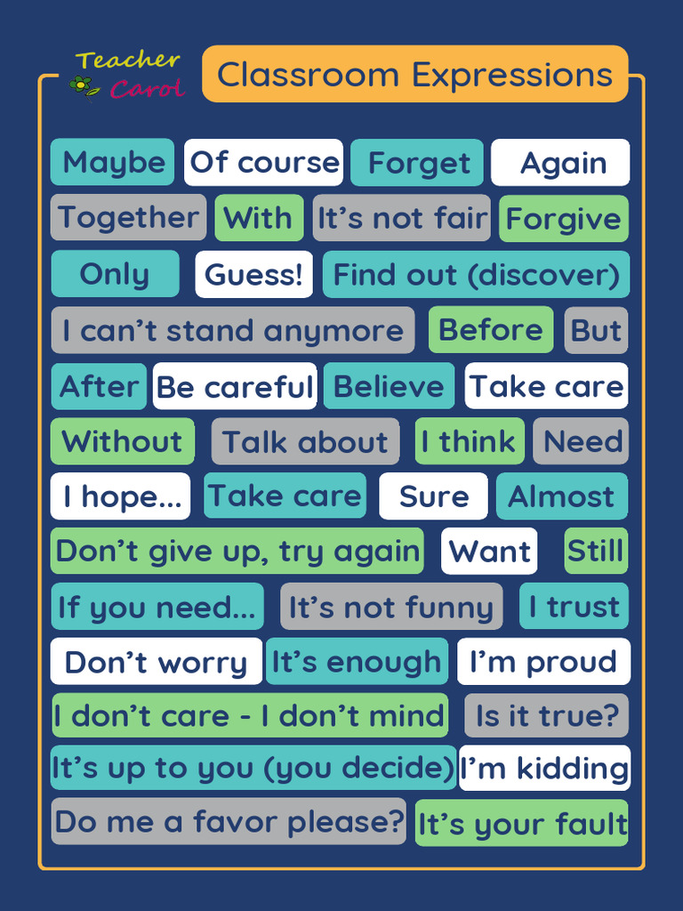 Classroom Expressions Poster - 20241022 - 160510 - 0000 | PDF