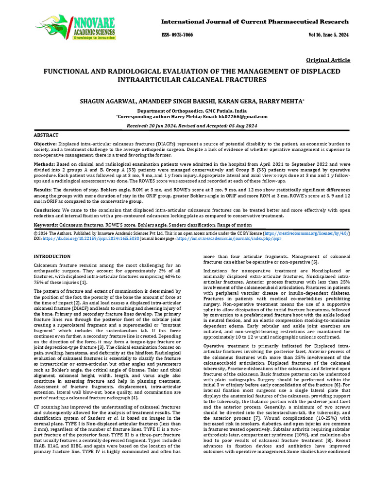 Functional and Radiological Evaluation of the Mana | PDF ...