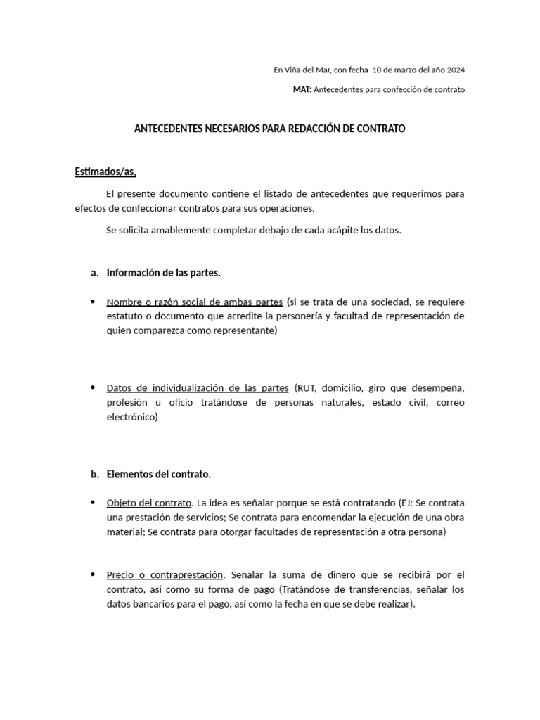 Guia para Redactar Contrato | PDF | Negocios | Derecho