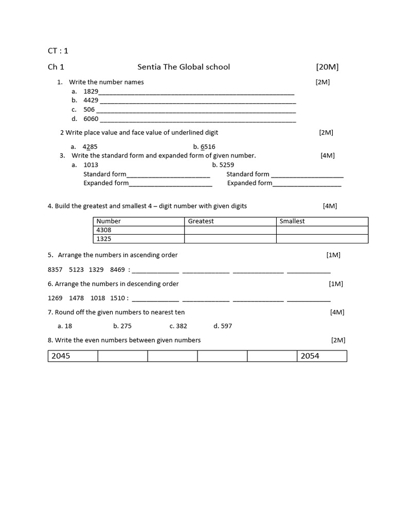 CT Ch 1 ,2,3 3rd Grade-converted | PDF | Mathematics | Arithmetic