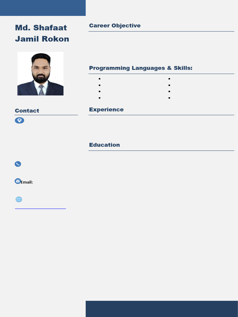 Md. Shafaat Jamil Rokon - CV - Old | PDF | Computing