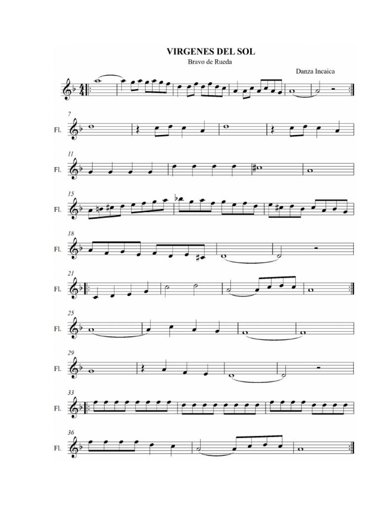 Virgenes Del Sol Flauta Dulce | PDF