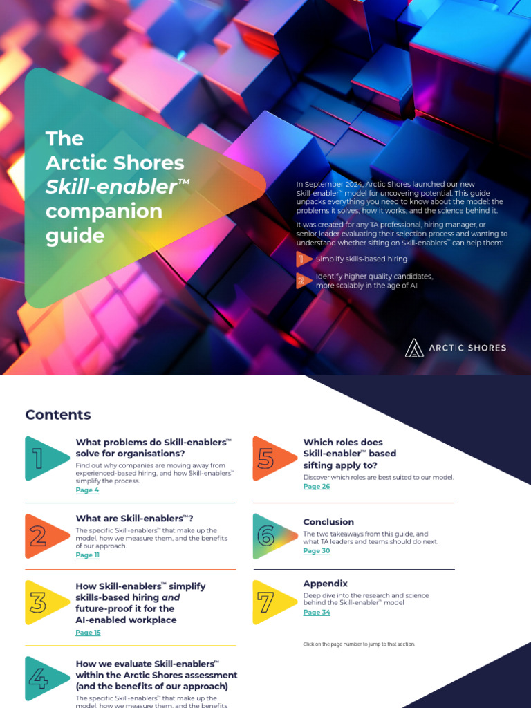 Arctic Shores Skill Enablers Guide Digital 2024 | PDF | Self Report ...