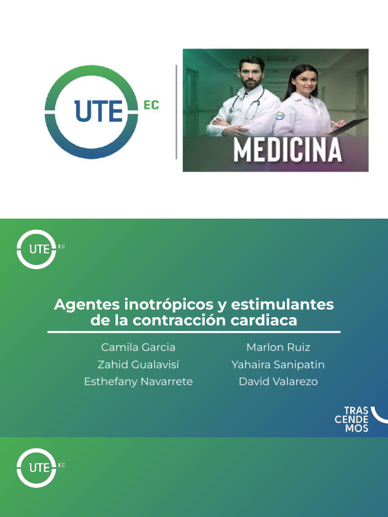 Agentes Inotrópicos y Estimulantes de La Contracción Cardiaca | PDF ...
