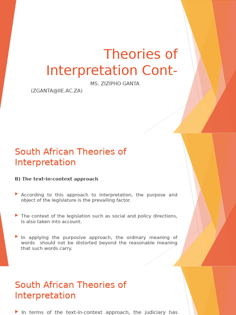 Theories of Interpretation Cont | PDF | Statutory Interpretation | Constitution