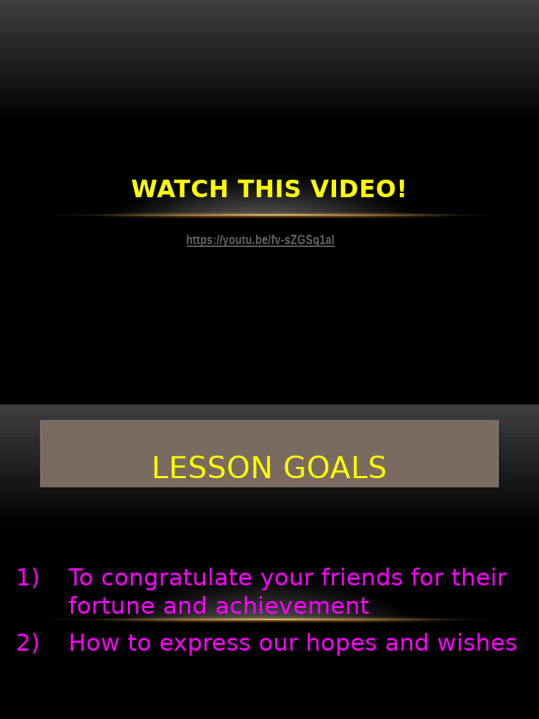 Congratulation, Wish, and Hope | PDF