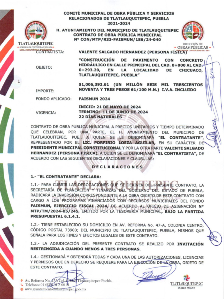 24-040 Pavimento Concreto Hidraulico Chicuaco | PDF