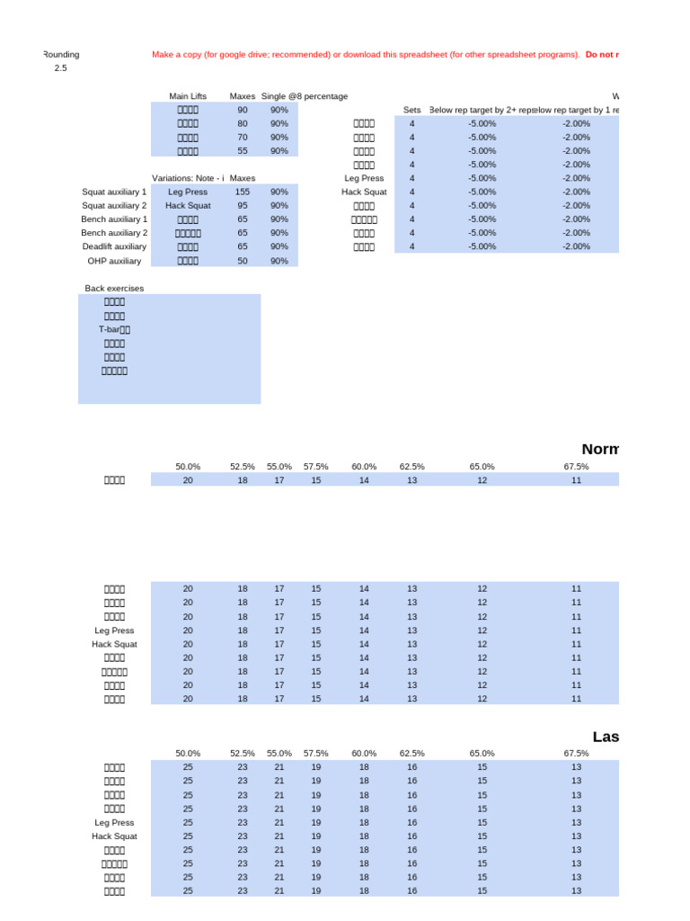 SBS Hypertrophy Template | PDF | Physical Exercise | Sports Science