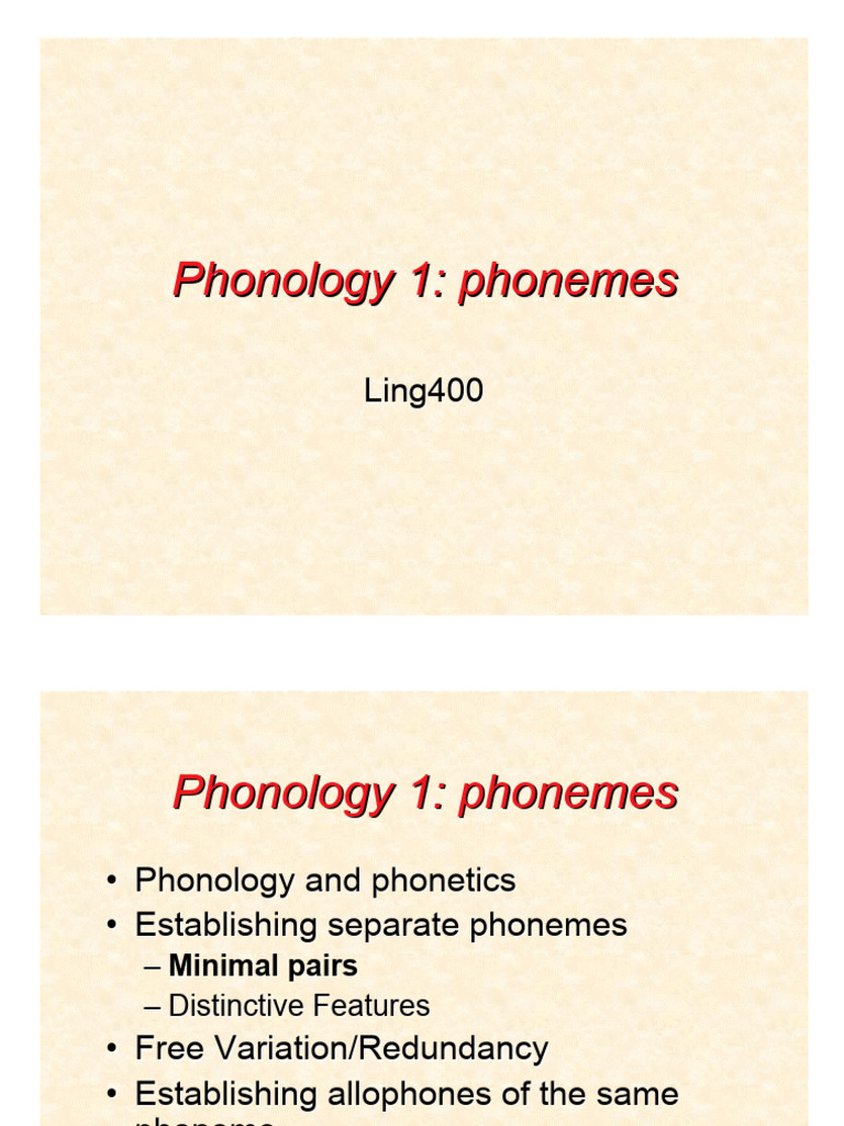 Phonology 1 | PDF | Phonology | Phoneme