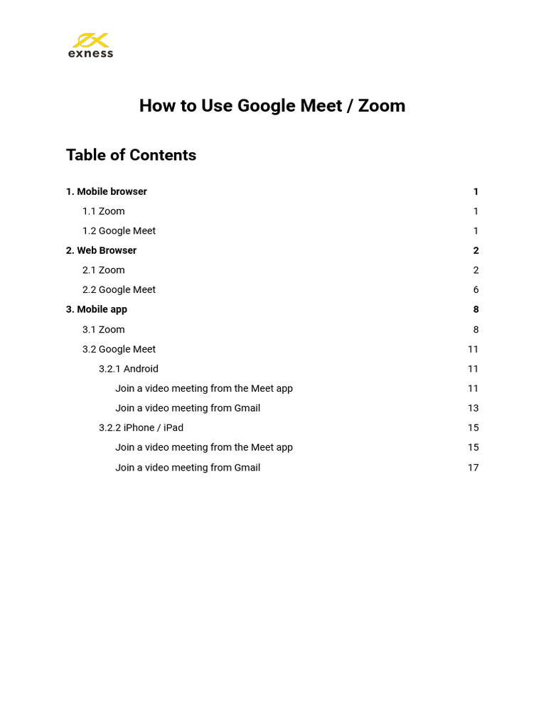 Google Meet & Zoom Usage Guide | PDF | Gmail | Mobile App