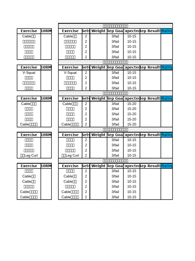 Thor Workout Plan | PDF