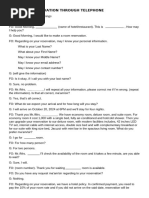 Sample Script of Reservation Through Telephone | PDF | Payments ...