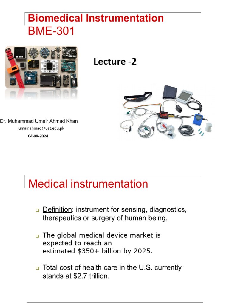 Lecture 2 Instrumentation-1 | PDF | Sensor | Medical Imaging
