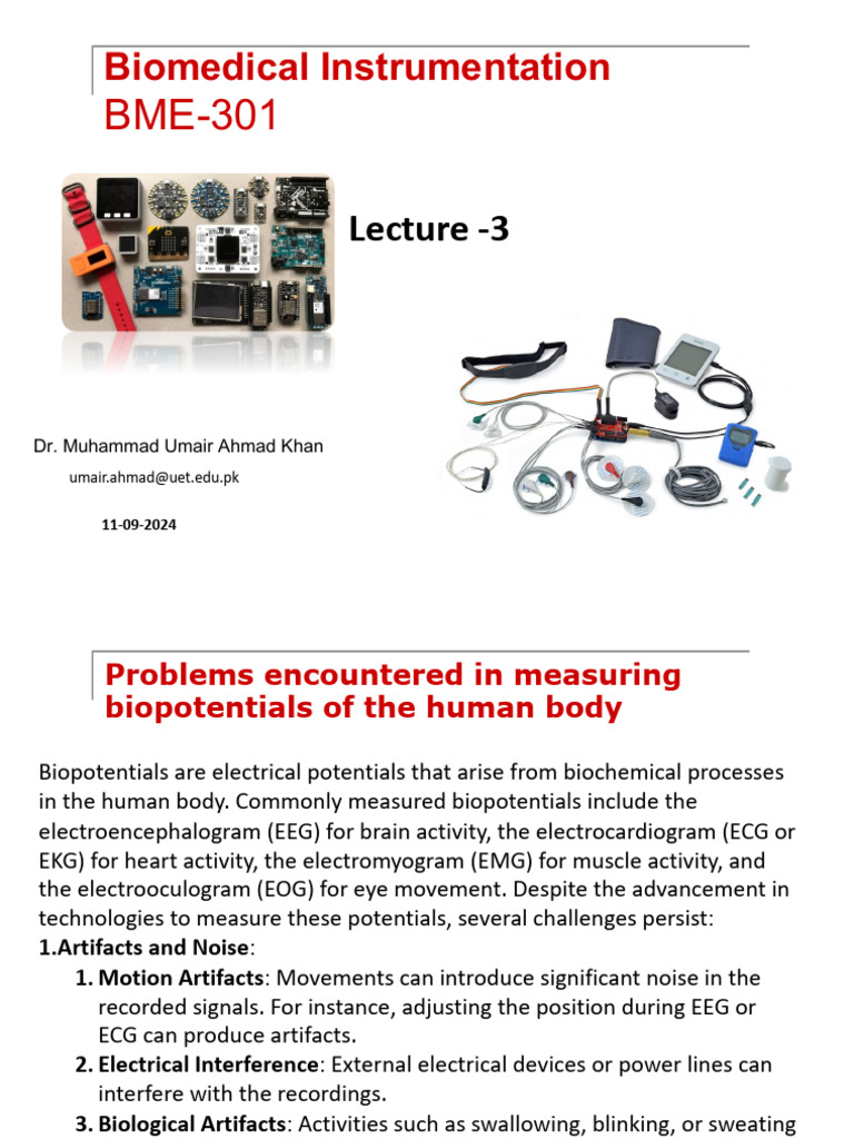Lecture 3 Instrumentation 1 Pdf Biosensor Observational Error
