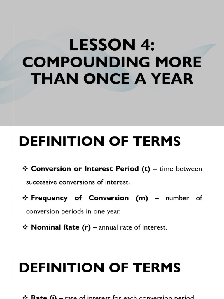 Lesson-4-and-5 | PDF | Present Value | Interest