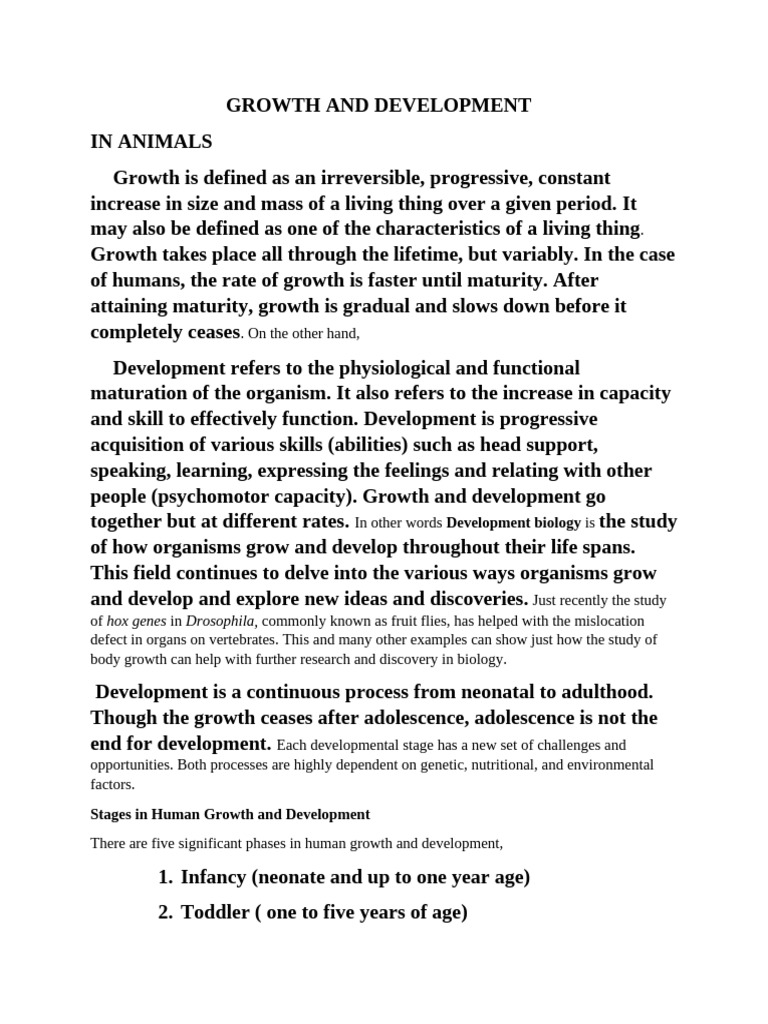 GROWTH AND DEVELOPMENT in PLANTS & ANIMALS | PDF | Plant Hormone | Auxin