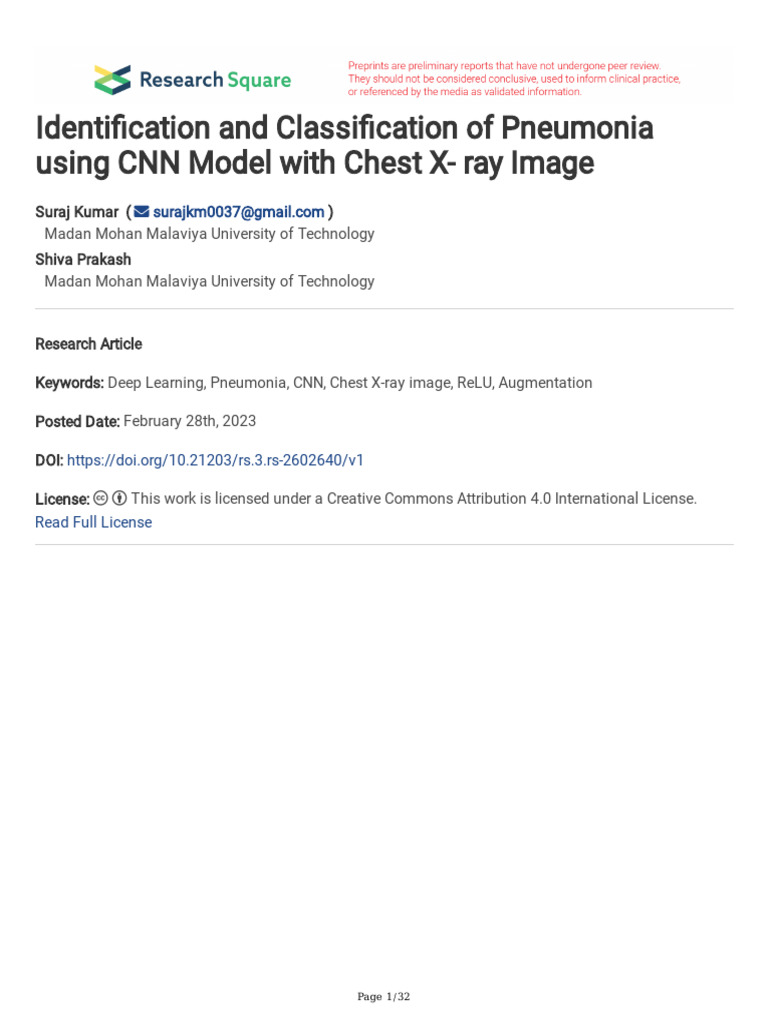 Identification and Classification of Pneumonia | PDF | Pneumonia ...