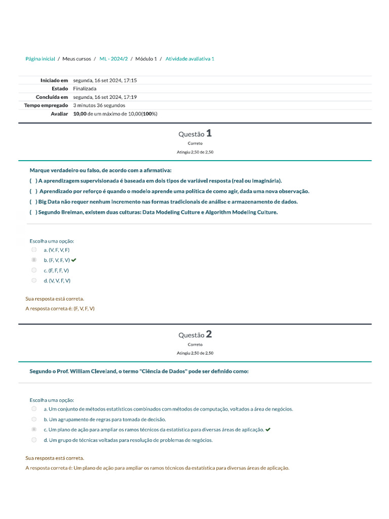 Atvidade 1 Corrigida | PDF