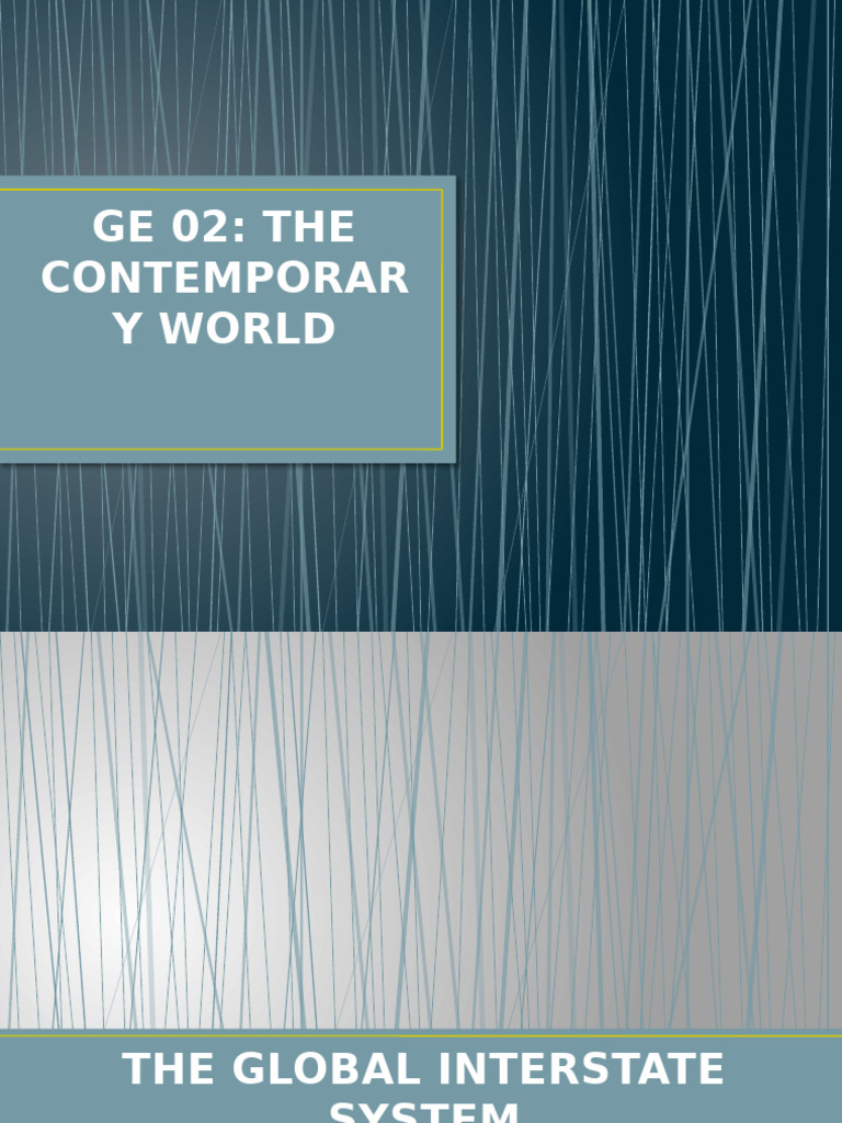GE112 The Contemporary World Week 5 | PDF | United Nations ...