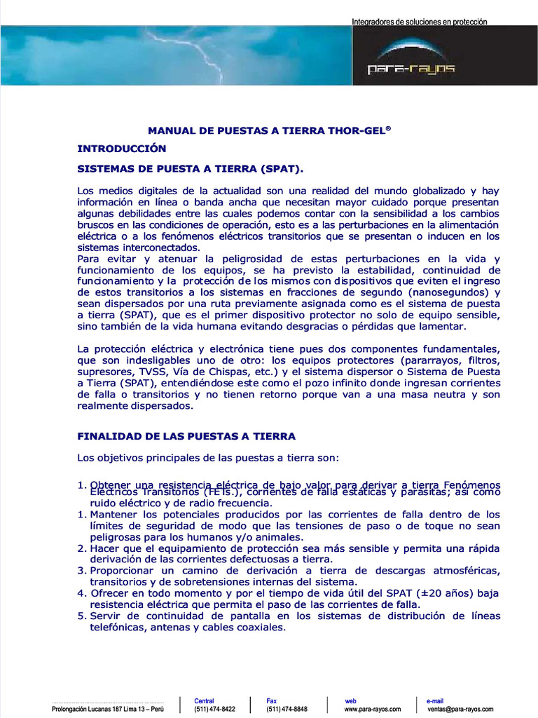 PDF Manual de Puesta A Tierra Thor Gel Compress.... | PDF ...