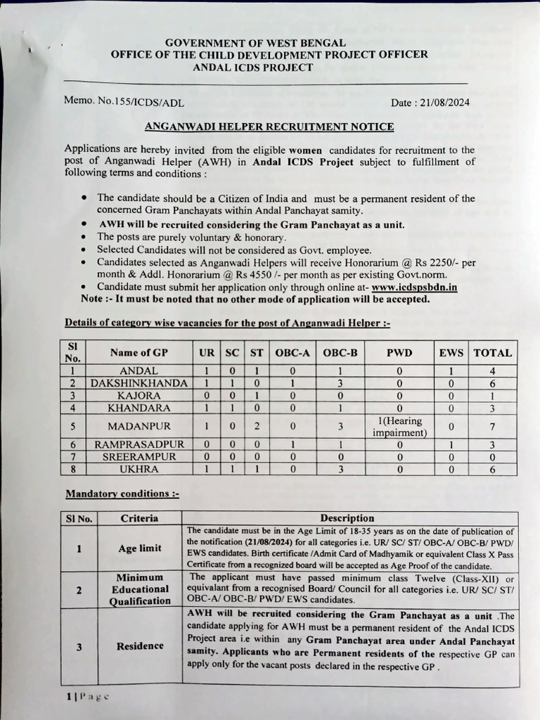 Awh English Notice Andal | PDF
