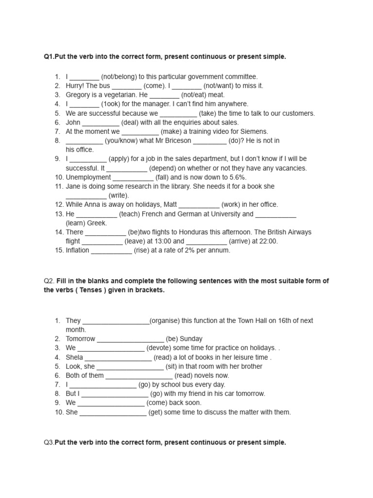Worksheet on Tense | PDF | Language Mechanics | Linguistic Morphology