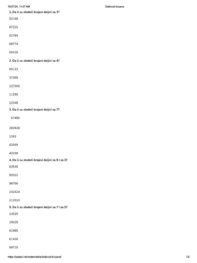 Deljivost | PDF