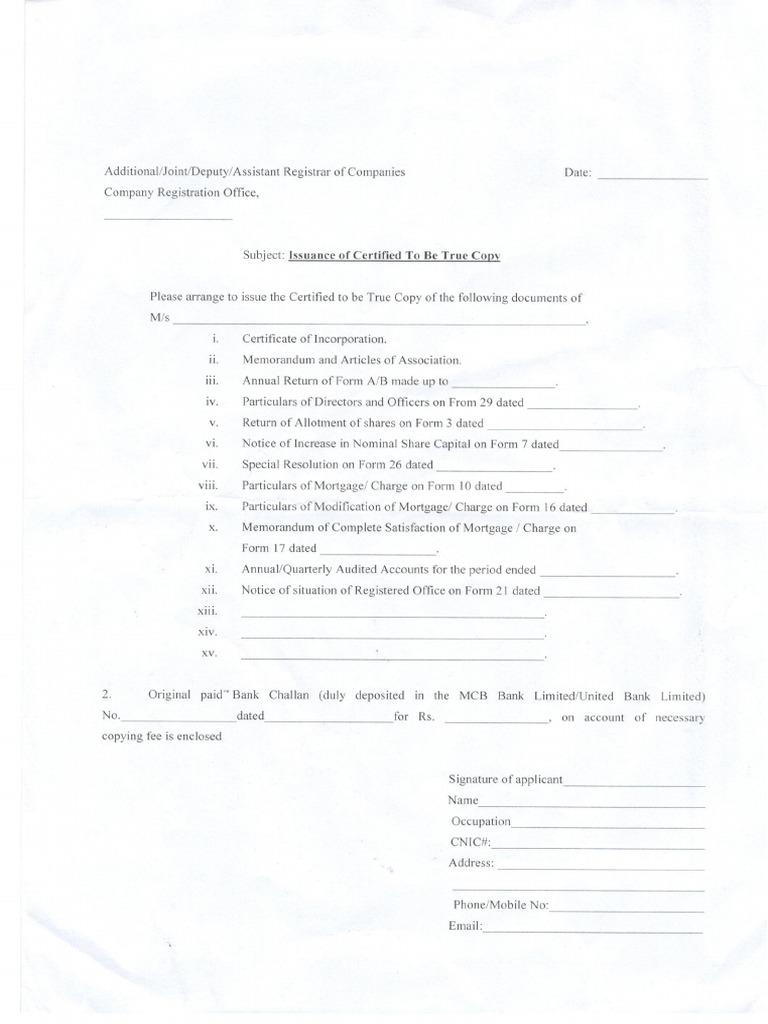 Issuance of Certified To Be True Copies (CTC) | PDF