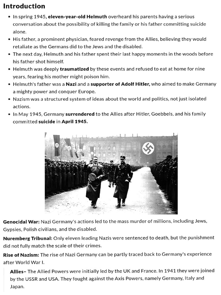 Nazism and the rise of Hitler class 9 SST Class Notes | PDF