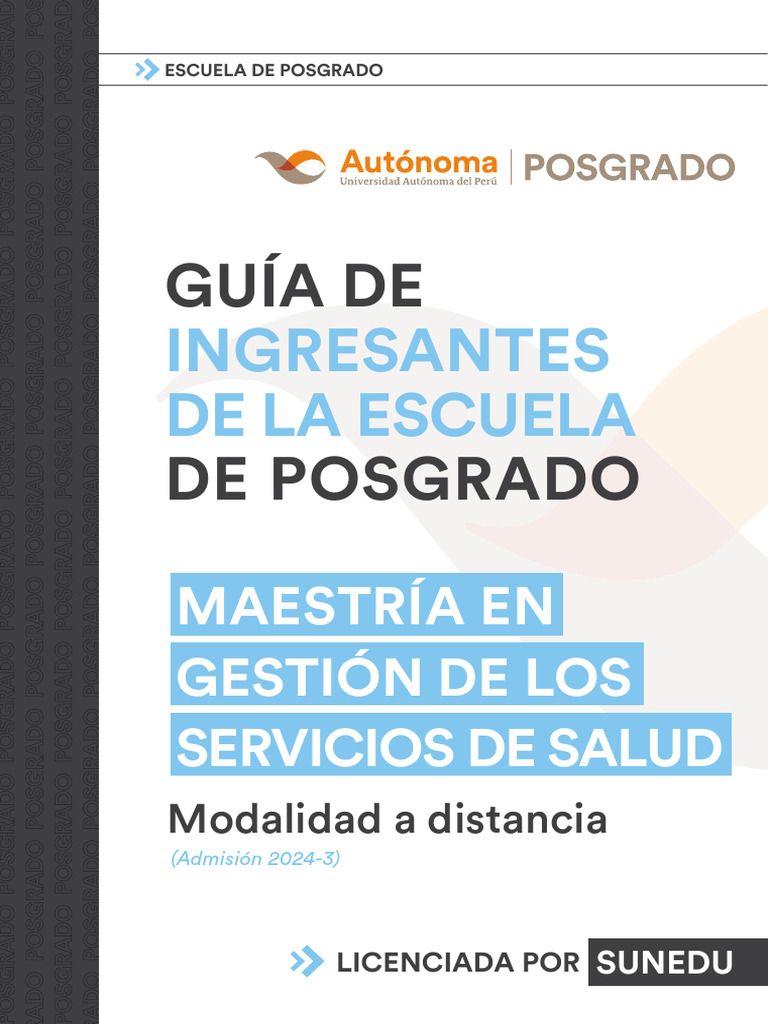 Guia Ingresante MGSS A Distancia 202403 | PDF | Universidad | Documento ...