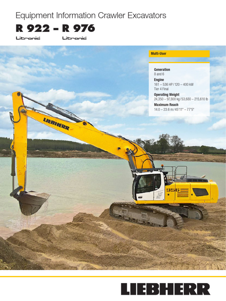 r922 r976 Crawler Excavators Equipment Information | PDF