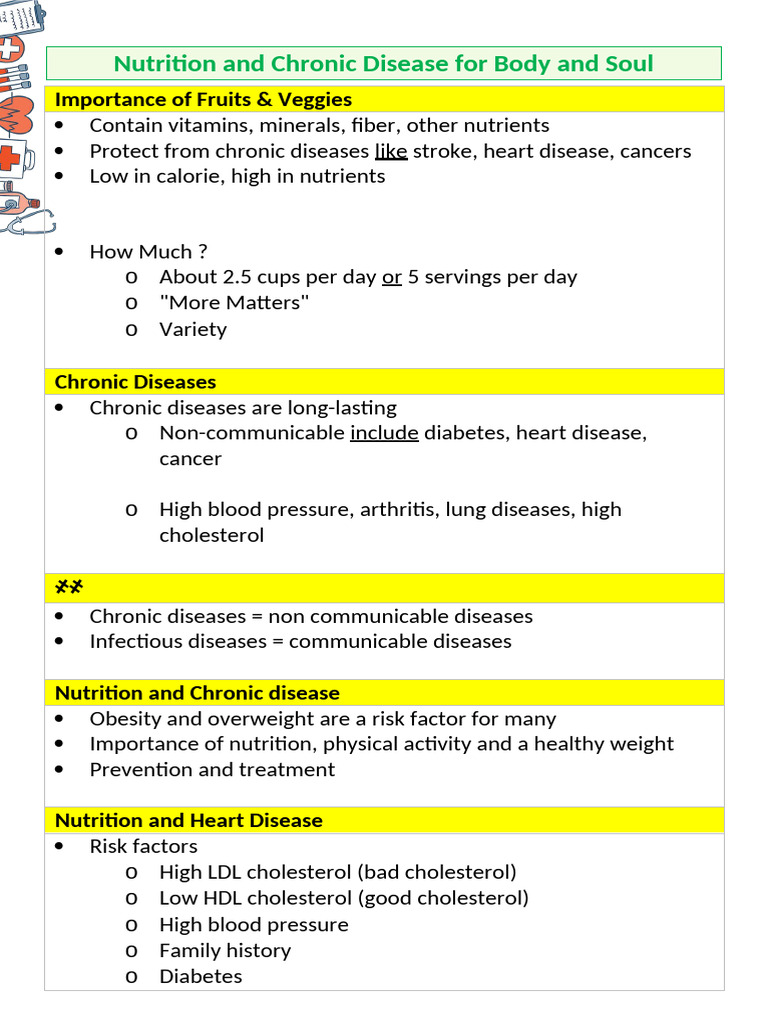 Nutrition and Chronic Disease For Body and Soul, (3 - EnG | PDF ...