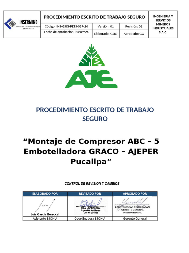 Ins - Gsig - Pets - 037 - 24 - Montaje de Compresor Abc5 | PDF ...