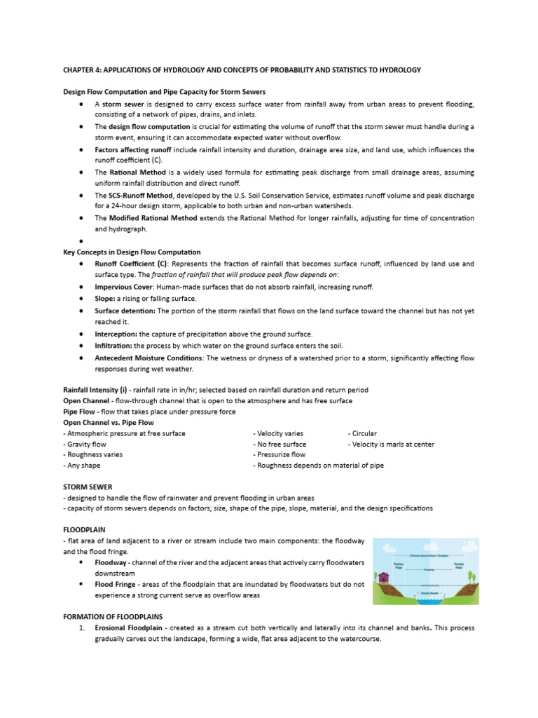 Chap4&5 PCS2 Reviewer | PDF | Spillway | Surface Runoff