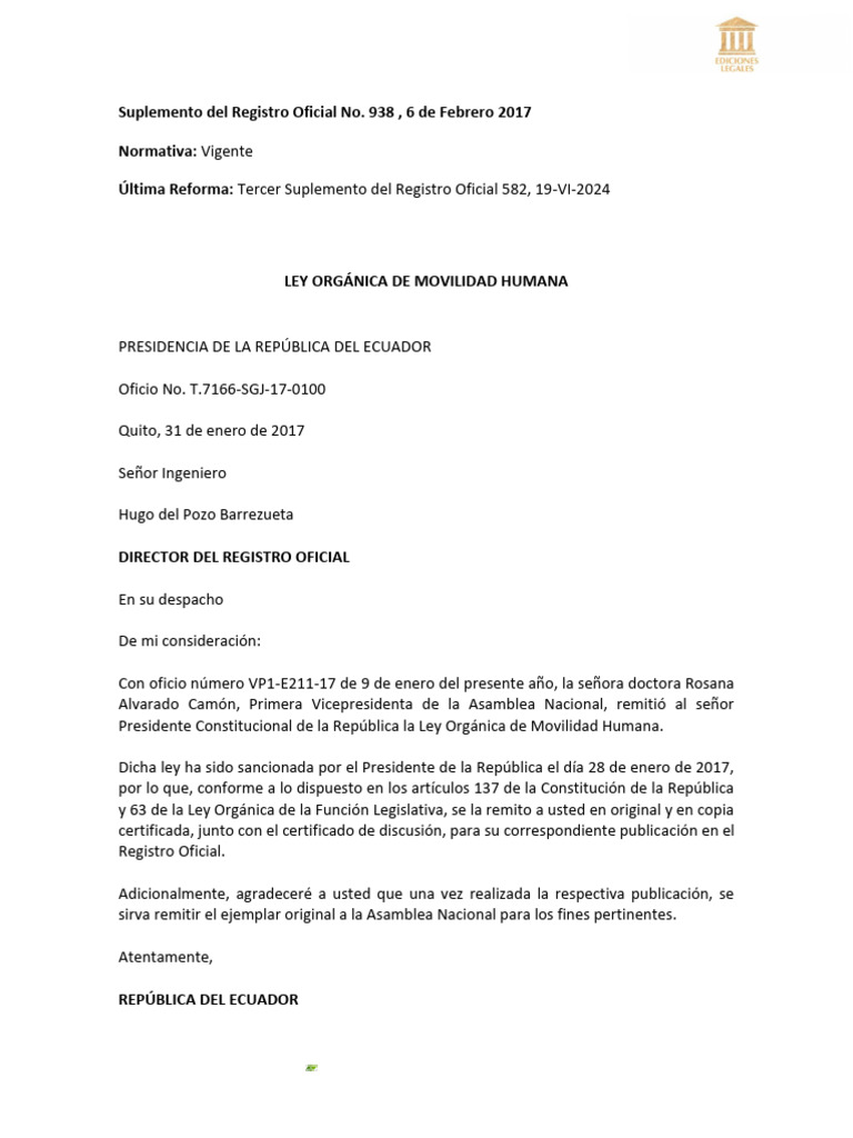LOMH | PDF | Ecuador | Convenio europeo de derechos humanos