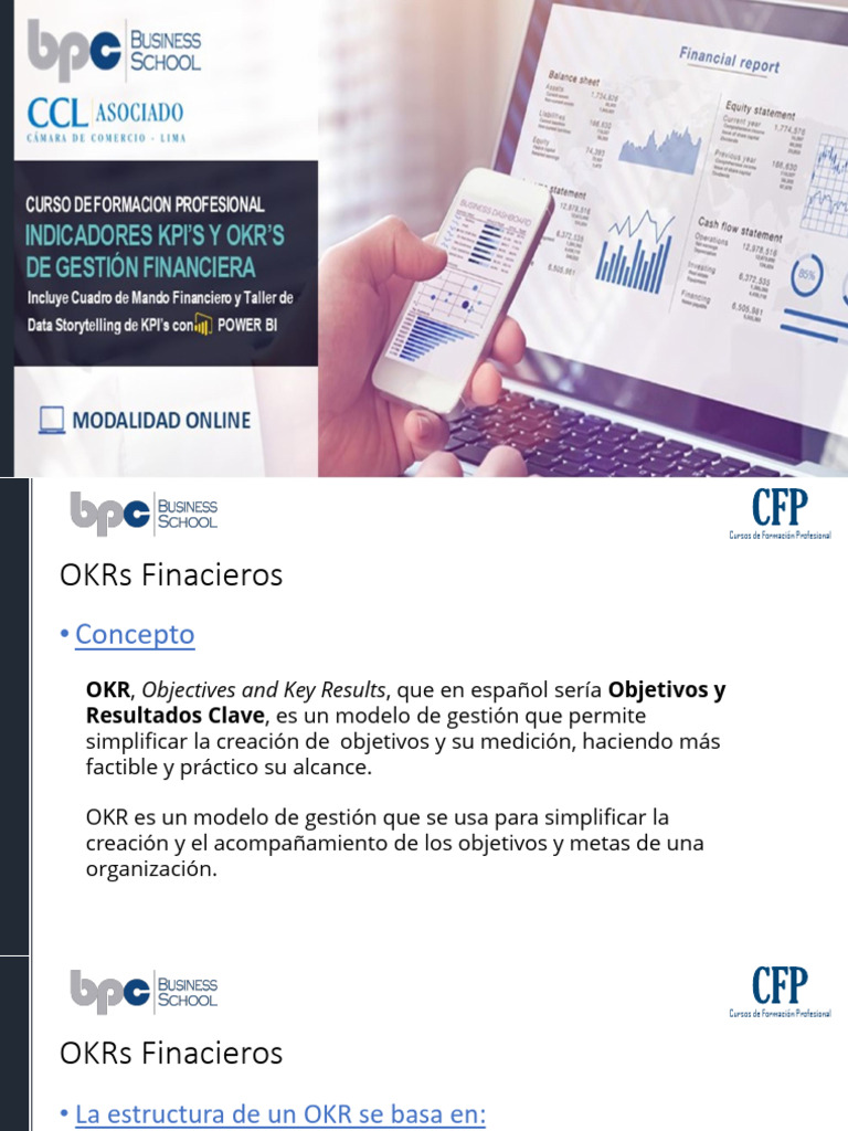 OKRs y KPIs Financieros - Sesión 4 | PDF | Indicador de rendimiento ...
