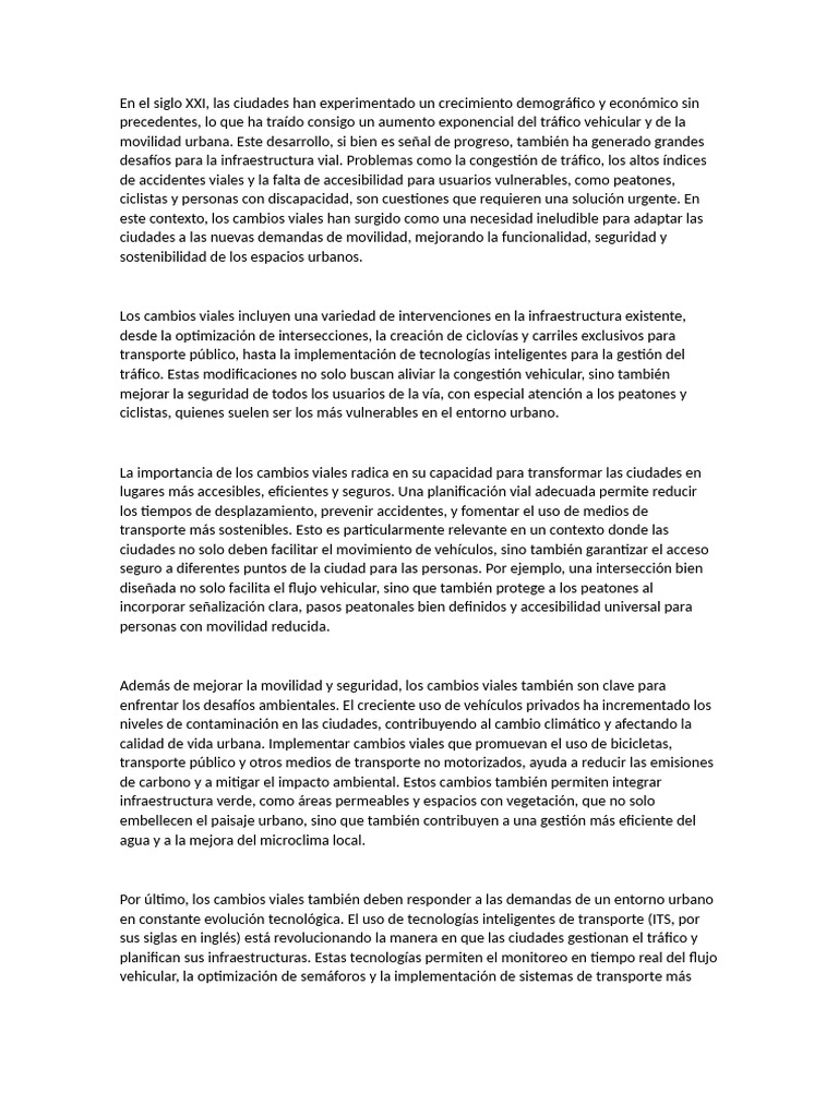 Cambios viales | PDF | Tráfico | Semáforo