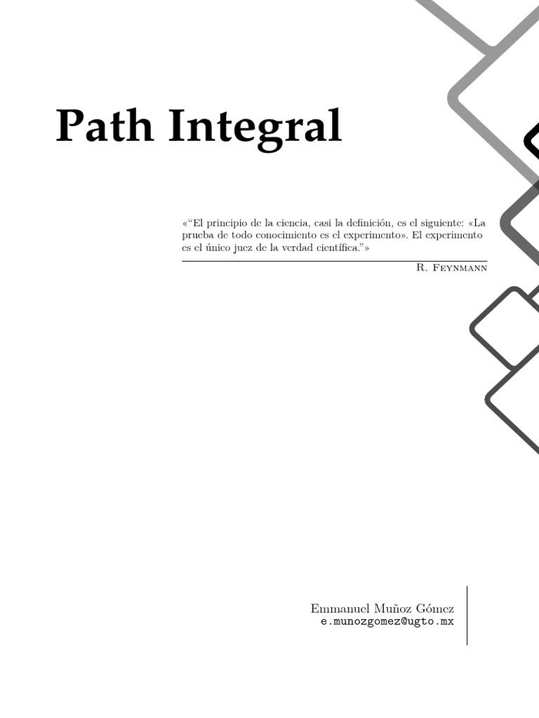 Integral de Caminos en Mecánica Cuántica | PDF | Base (álgebra lineal ...