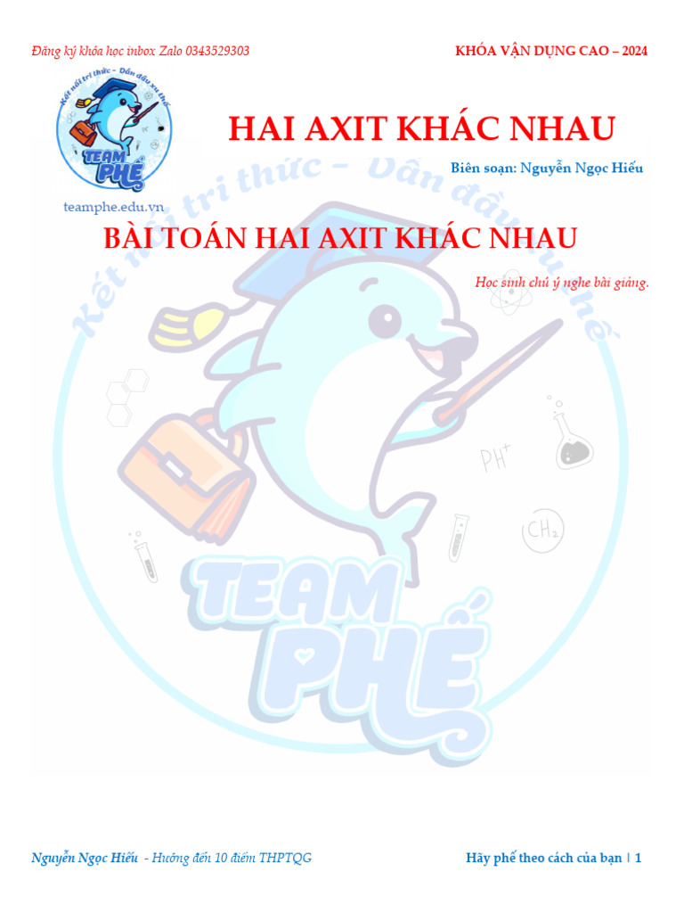 Hai Axit Khac Nhau | PDF