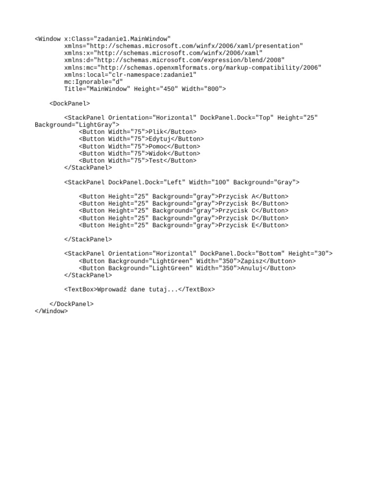 Zadanie 1 Kod | PDF | Teaching Methods & Materials | Technology & Engineering