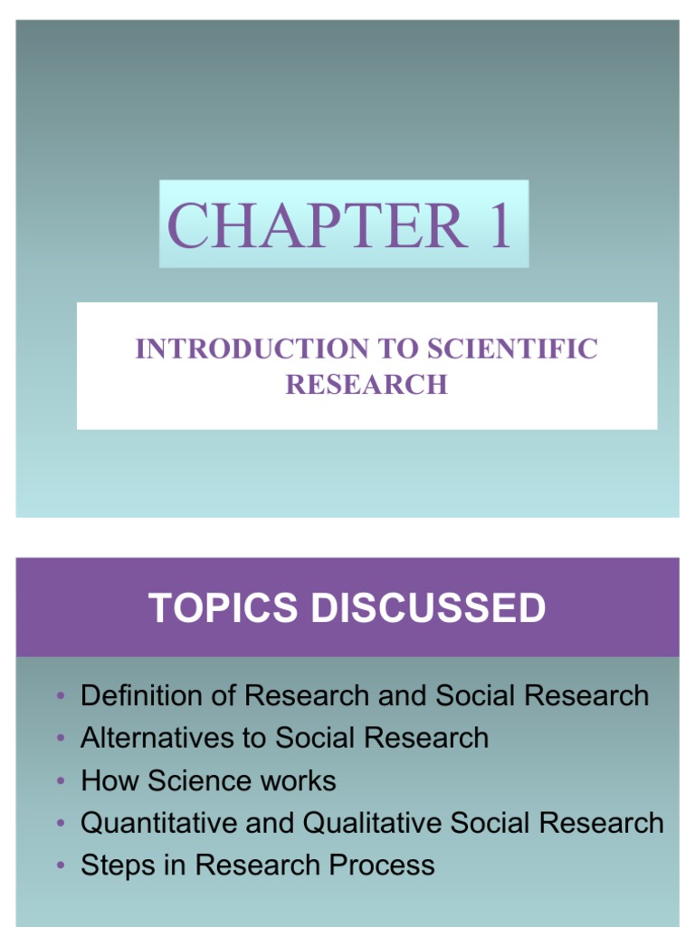 Chapter 1 | Scientific Method | Qualitative Research