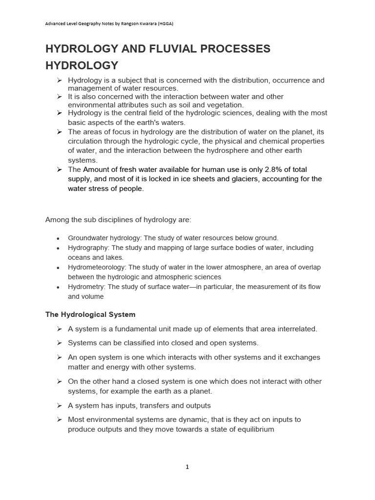 HYDROLOGY_AND_FLUVIAL_PROCESSES_PDF | PDF | Surface Runoff | Precipitation