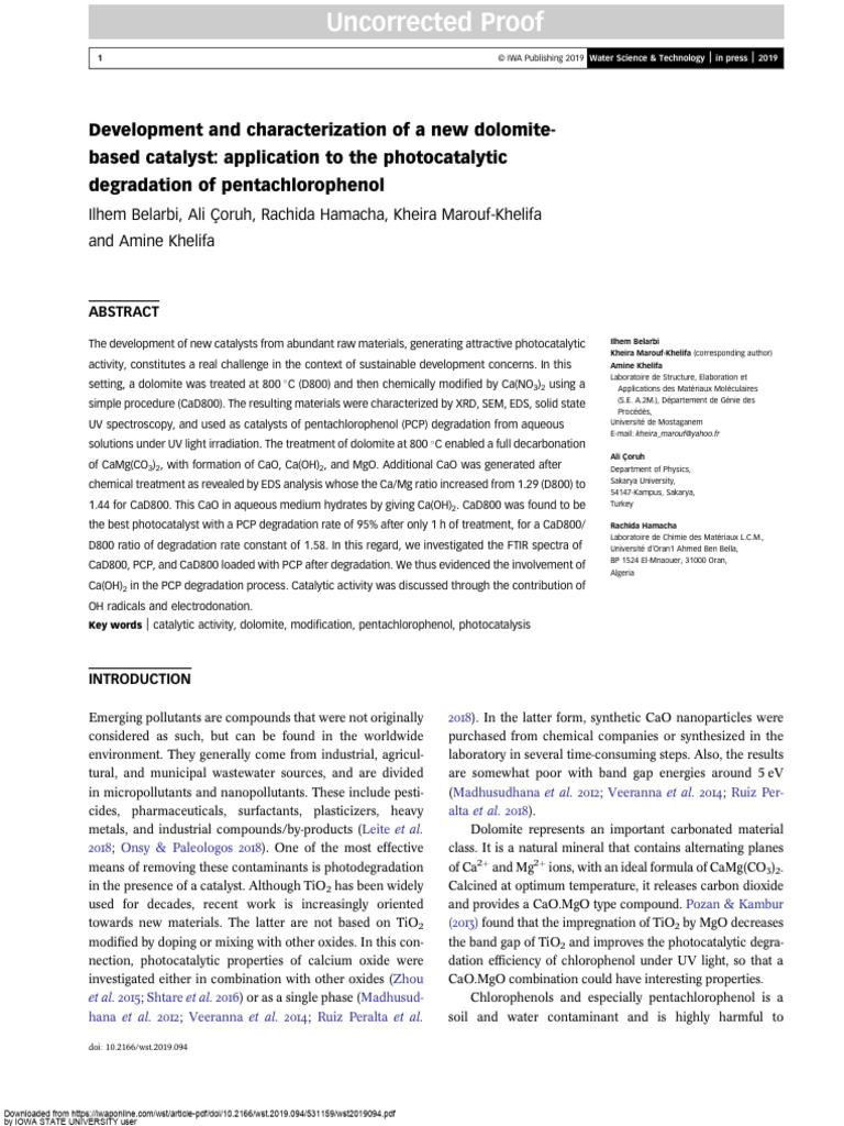 10.2166@wst.2019.094.....4 | PDF | Ultraviolet–Visible Spectroscopy | Ultraviolet