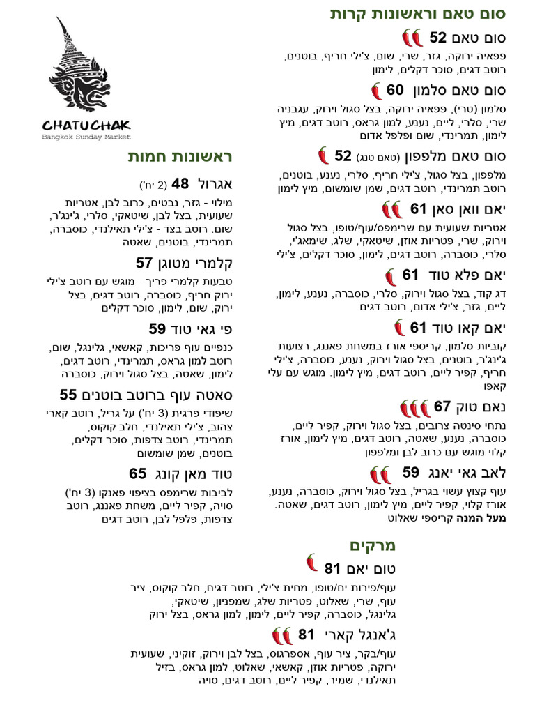 Menu Heb-1 | PDF