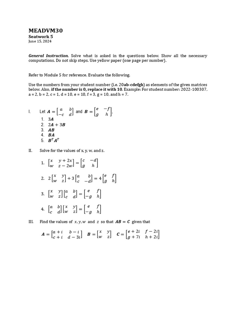 MEADVM30 Seatwork 5 | PDF