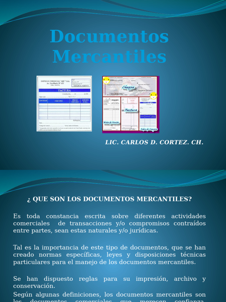 Documentos Mercantiles | PDF | Cheque | Pagos