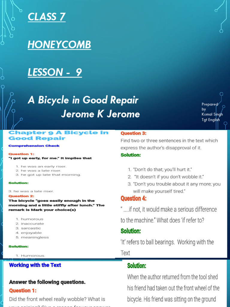 A Bicycle in Good Repair | PDF